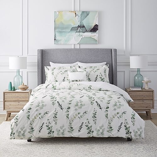 Click here for Pointehaven Eucalyptus Digital Print Cotton Percal... prices