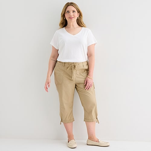 Click here for St. Johns Bay Womens Plus Skinny Capri Pant  22w... prices