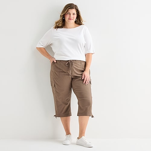 Click here for St. Johns Bay Womens Plus Skinny Capri Pant  18w... prices