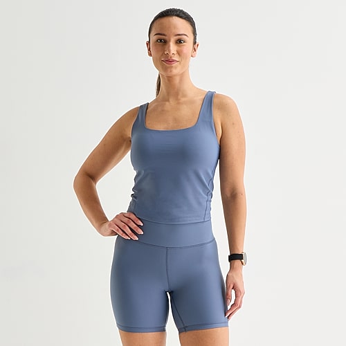 Click here for Xersion EverContour+ Womens Square Neck Active Tan... prices