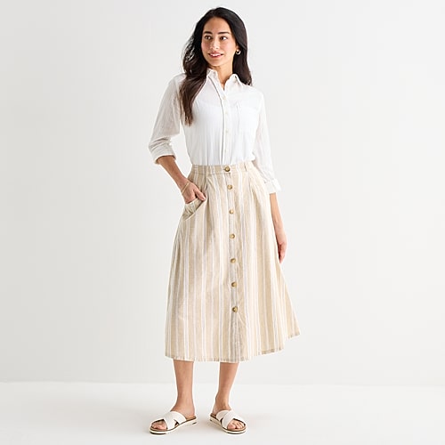 Click here for St. Johns Bay Womens Midi A-Line Skirt  X-large  B... prices