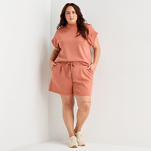 Click here for Stylus Womens Plus Pull-On Short  3x  Brown prices