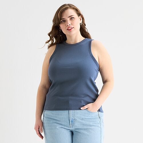 Click here for a.n.a Womens Plus High Neck Sleeveless Tank Top  3... prices