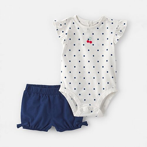 Click here for Baby Girl (3-24M) Carters(R) Cherry Polka Dot Body... prices