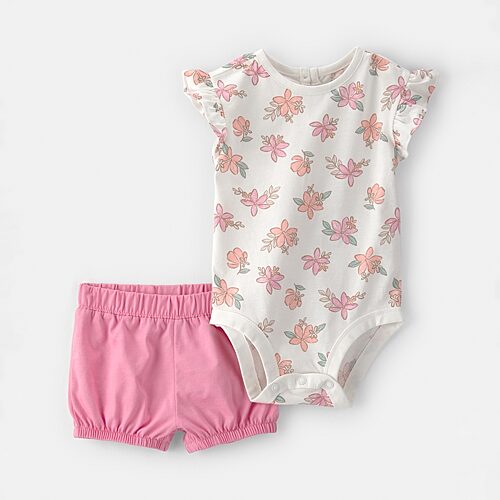 Click here for Baby Girl (3-24M) Carters(R) Floral Bodysuit & Sho... prices
