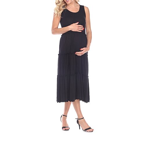 Click here for White Mark Maternity Plus Size Scoop Neck Tiered M... prices