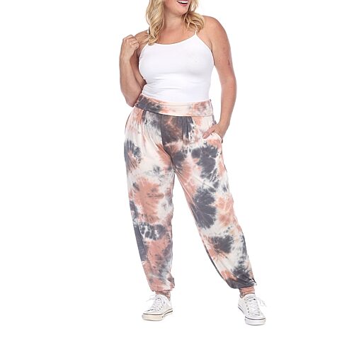 Click here for Plus Size White Mark Tie Dye Harem Pants prices