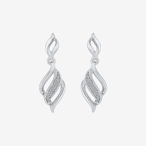 Click here for Womens Diamond Accent Natural White Diamond Sterli... prices