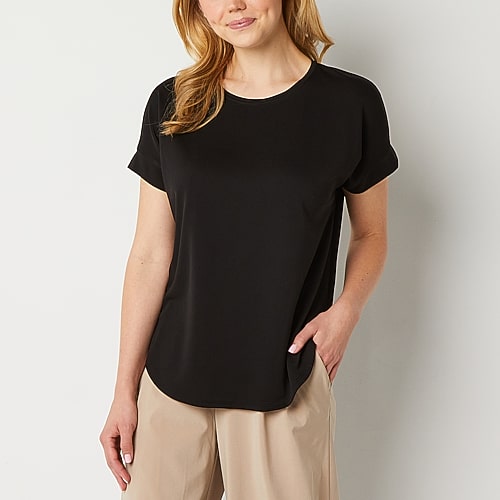Click here for Stylus Womens Crew Neck Short Sleeve T-Shirt  Larg... prices