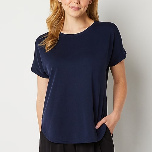 Click here for Stylus Womens Crew Neck Short Sleeve T-Shirt  Larg... prices