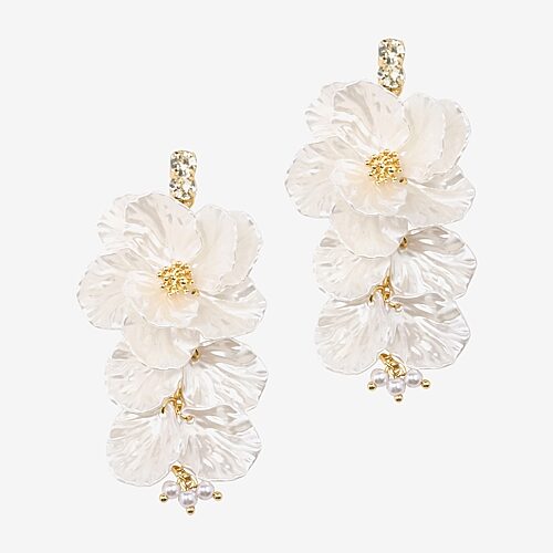 Click here for Bijoux Bar Gold Tone Womens Flower Drop Earrings... prices