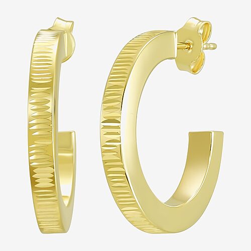 Click here for Made in Italy Womens 10K Gold 20mm Round Hoop Earr... prices