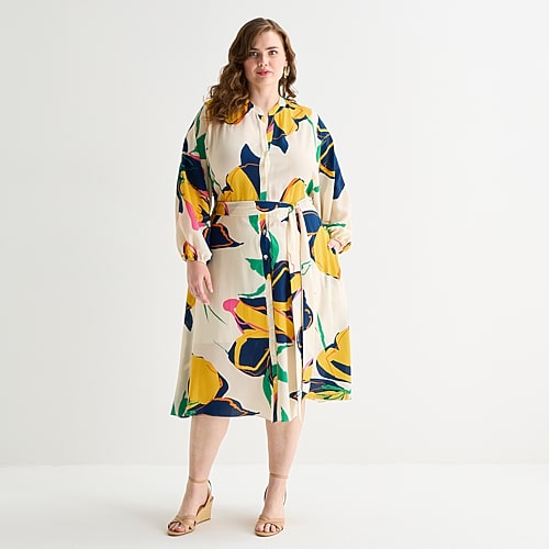 Click here for Premier Amour Womens Plus Midi V Neck Long Sleeve... prices