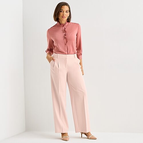 Click here for LIZ CLAIBORNE CHARLOTTE WIDE LEG TROUSER  8  Pink prices