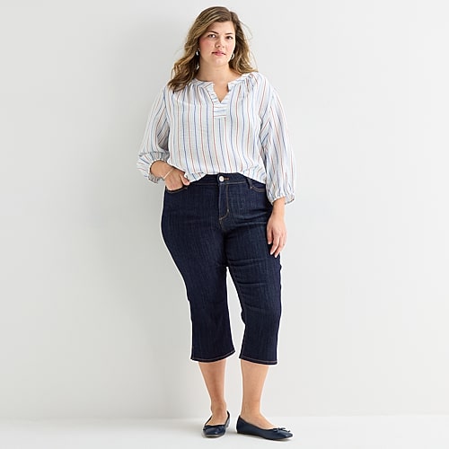 Click here for St. Johns Bay Womens Plus Secretly Slender Mid Ris... prices