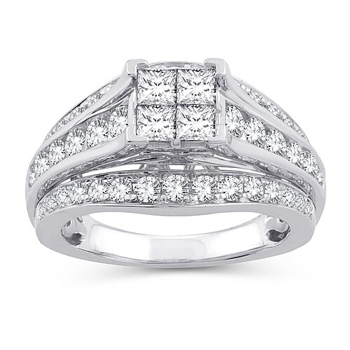 Click here for Womens 2 CT. T.W. Natural White Diamond 10K Gold E... prices