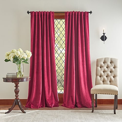 Click here for Martha Stewart Lucca Velvet Rod Pocket Blackout Se... prices