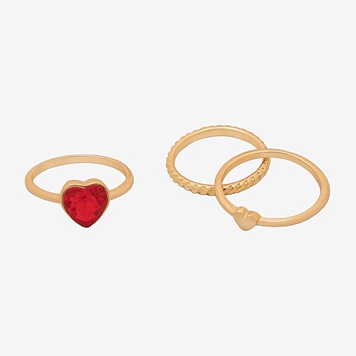 Click here for Bijoux Bar Delicates Gold Tone Womens Red Glass He... prices