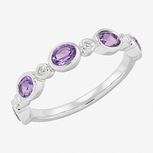 Click here for Limited Quantities! Womens 4MM Genuine Purple Amet... prices