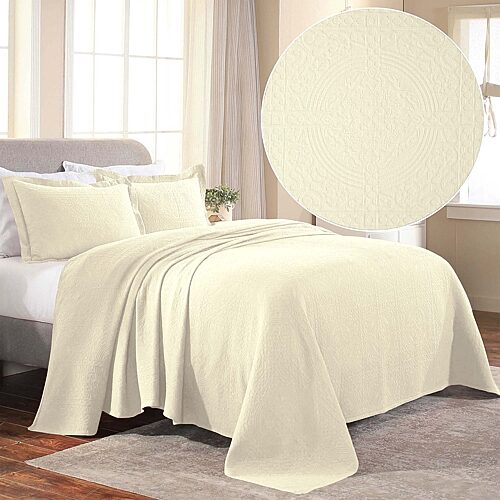 Click here for Superior Jacquard Matelasse Cotton Medallion 3pc.... prices