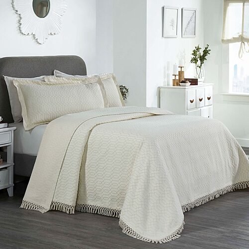Click here for SUPERIOR Remi Geometric Fringe Boho Modern Jacquar... prices