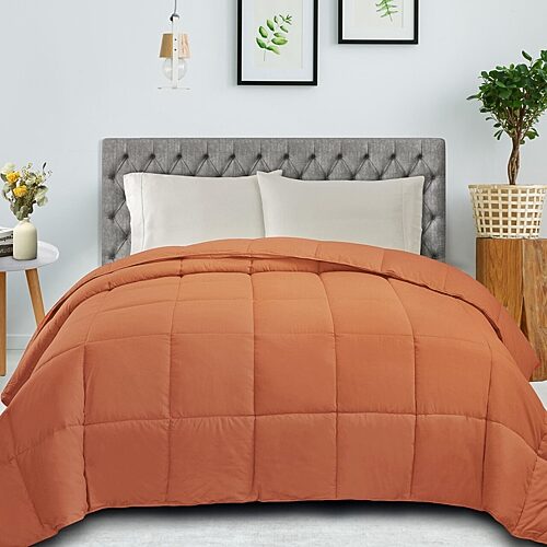 Superior All Season Down Alternative Reversible Comforter  Twin Xl - Dusty Orange