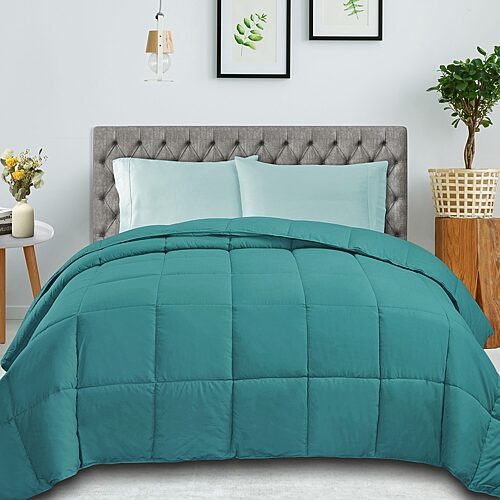 Superior All Season Down Alternative Reversible Comforter  Twin - Turquoise