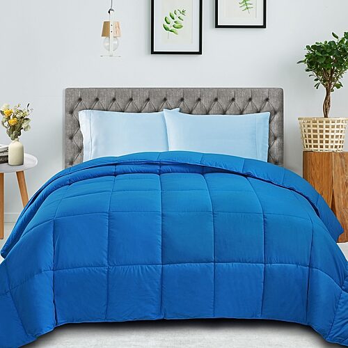 Superior All Season Down Alternative Reversible Comforter  Twin Xl - Aster Blue