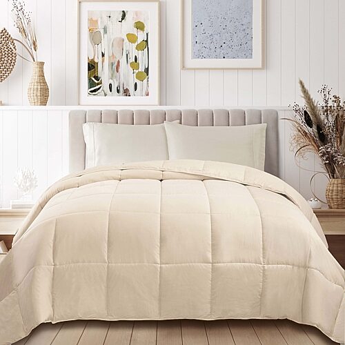 Superior All Season Down Alternative Reversible Comforter  Full/Queen - Ivory