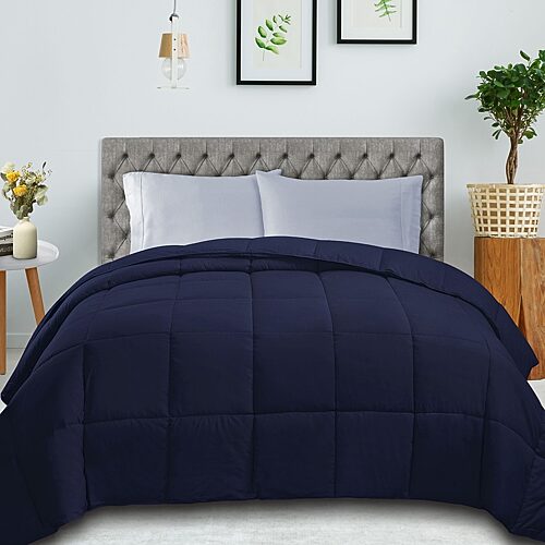 Superior All Season Down Alternative Reversible Comforter  Twin Xl - Navy Blue