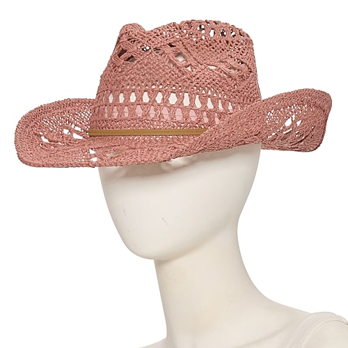 Click here for a.n.a Straw Open Weave Pink Womens Cowboy Hat  One... prices