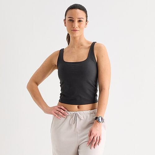 Click here for Xersion EverContour+ Womens Square Neck Active Tan... prices