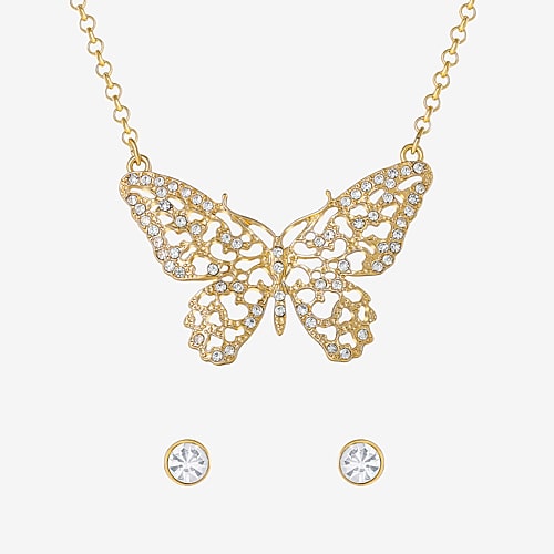 Click here for JS Jessica Simpson Gold Tone Pendant Necklace & St... prices