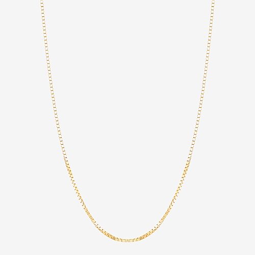 Click here for Made in Italy Womens 10K Gold 18 Inch Box Chain Ne... prices