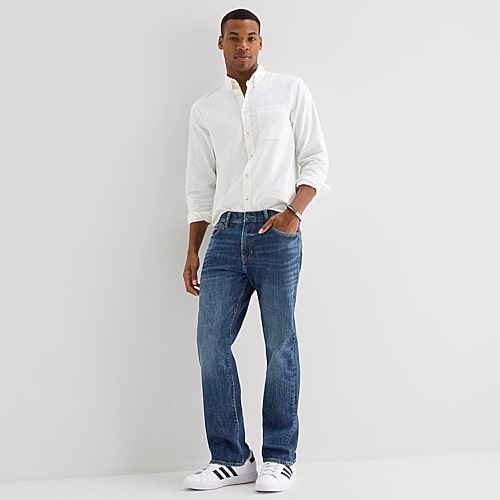 Click here for mutual weave Mens Bootcut Jean  32 34  Blue prices