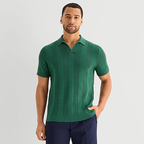 Click here for Stafford Johnny Collar\N Mens Short Sleeve Polo Sw... prices