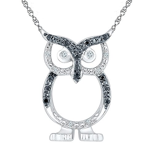 Click here for Owl Womens Diamond Accent Natural Black Diamond St... prices