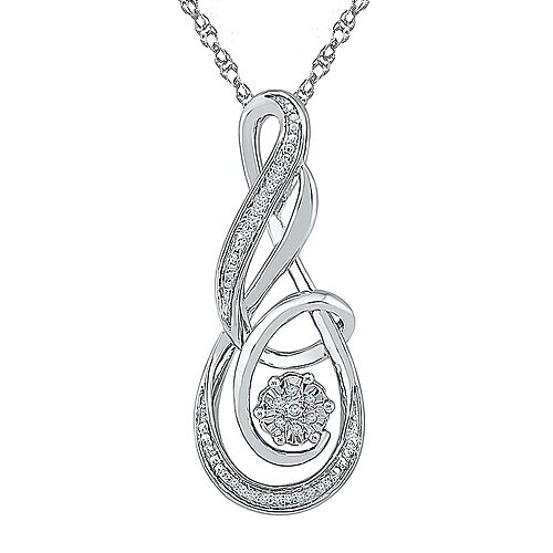 Click here for Womens Diamond Accent Natural White Diamond Sterli... prices