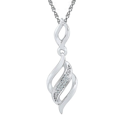 Click here for Womens Diamond Accent Natural White Diamond Sterli... prices