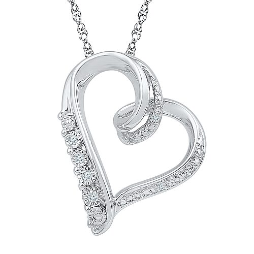 Click here for Womens Diamond Accent Natural White Diamond Sterli... prices