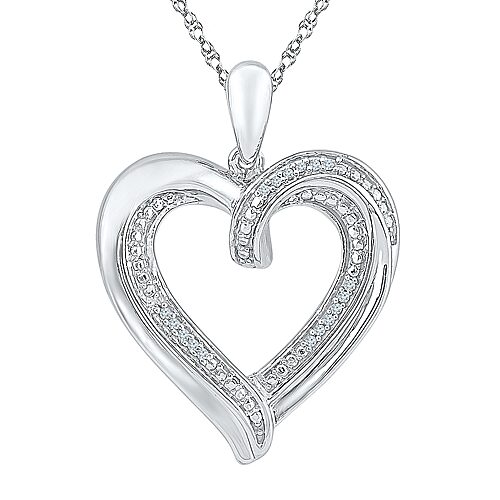 Click here for Womens Diamond Accent Natural White Diamond Sterli... prices