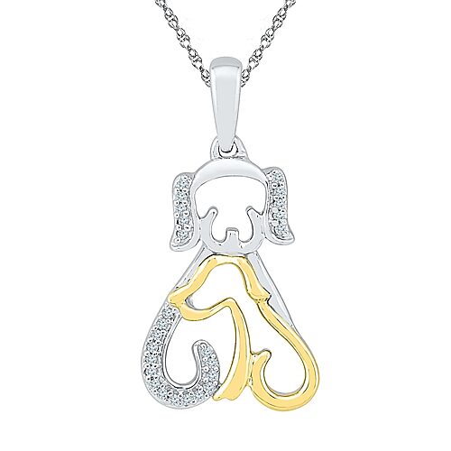 Click here for Mother And Daughter Puppy Womens Diamond Accent Na... prices