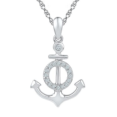 Click here for Womens 1/10 CT. T.W. Natural White Diamond Sterlin... prices