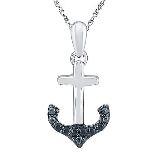 Click here for Womens Diamond Accent Natural Black Diamond Sterli... prices