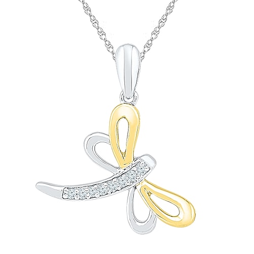 Click here for Dragonfly Womens Diamond Accent Natural White Diam... prices