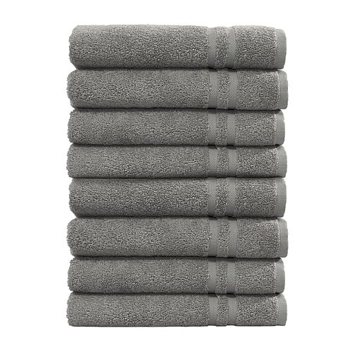 Linum Home Denzi 8-Pc. Hand Towel Set - Dark Grey