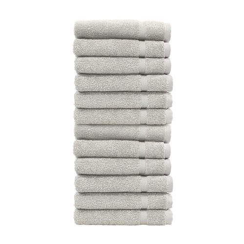 Linum Home Denzi 12-Pc. Washcloth Set - Light Grey