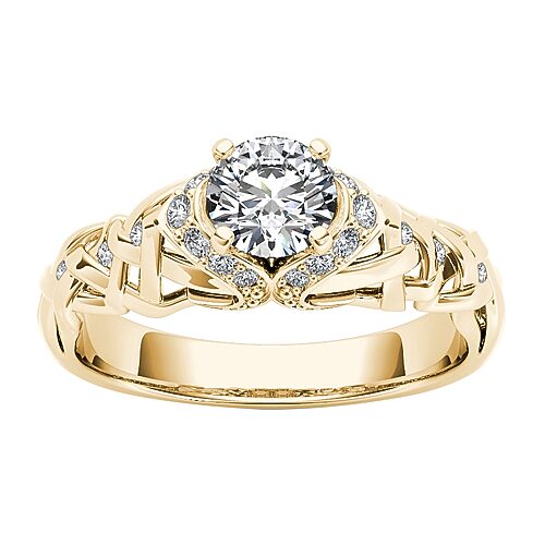 Click here for 1/2 CT.T.W. Natural Round Diamond 14K Gold Engagem... prices
