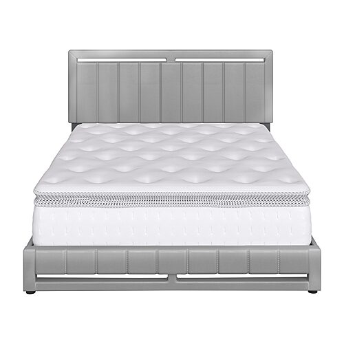 Click here for Bethany Upholstered Platform Bed  One Size  Gray prices