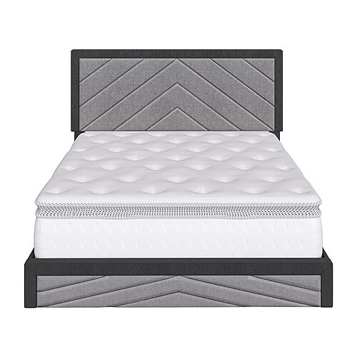 Click here for Brighton Upholstered Platform Bed  One Size  Black prices